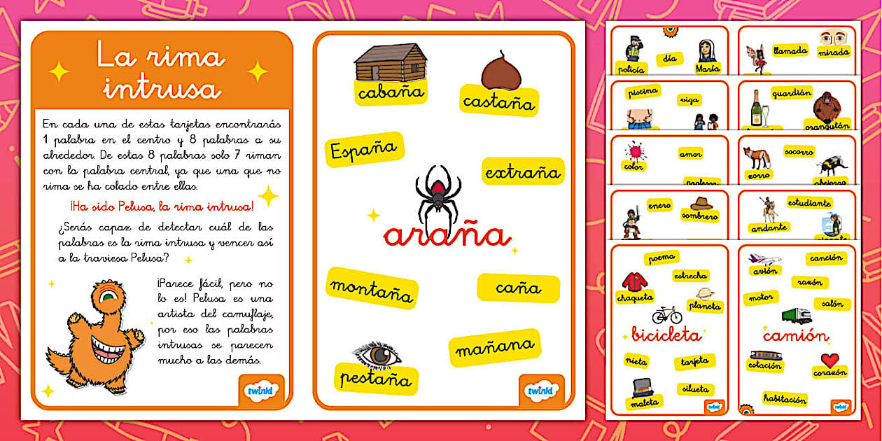 Juego de lenguaje: Pelusa, la rima intrusa - Conciencia fonológica