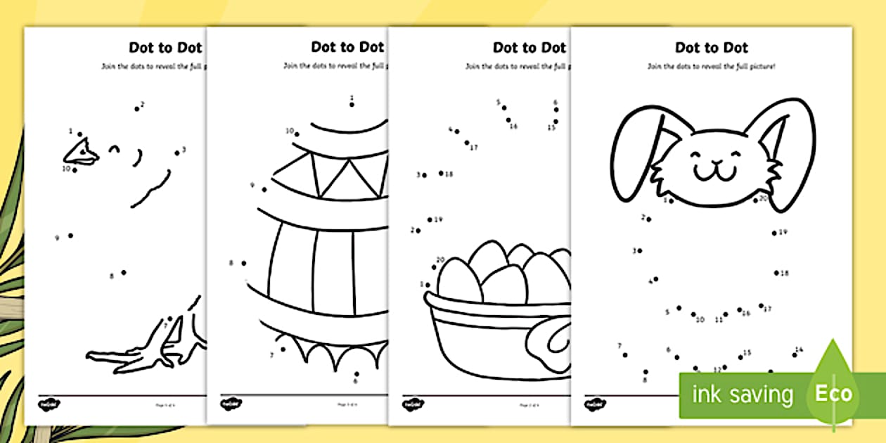 Easter Dot to Dot Worksheets - (teacher made) - Twinkl