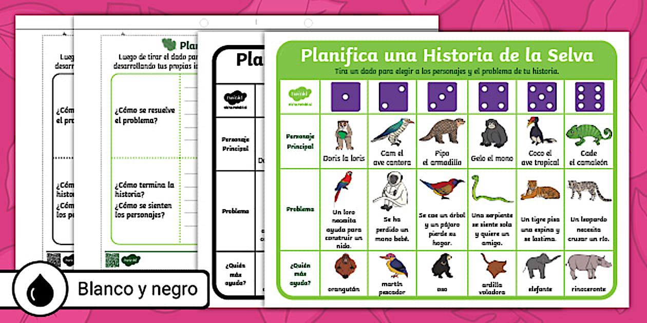Guía |Escritura | Selva | Tropical | Doris | Loris