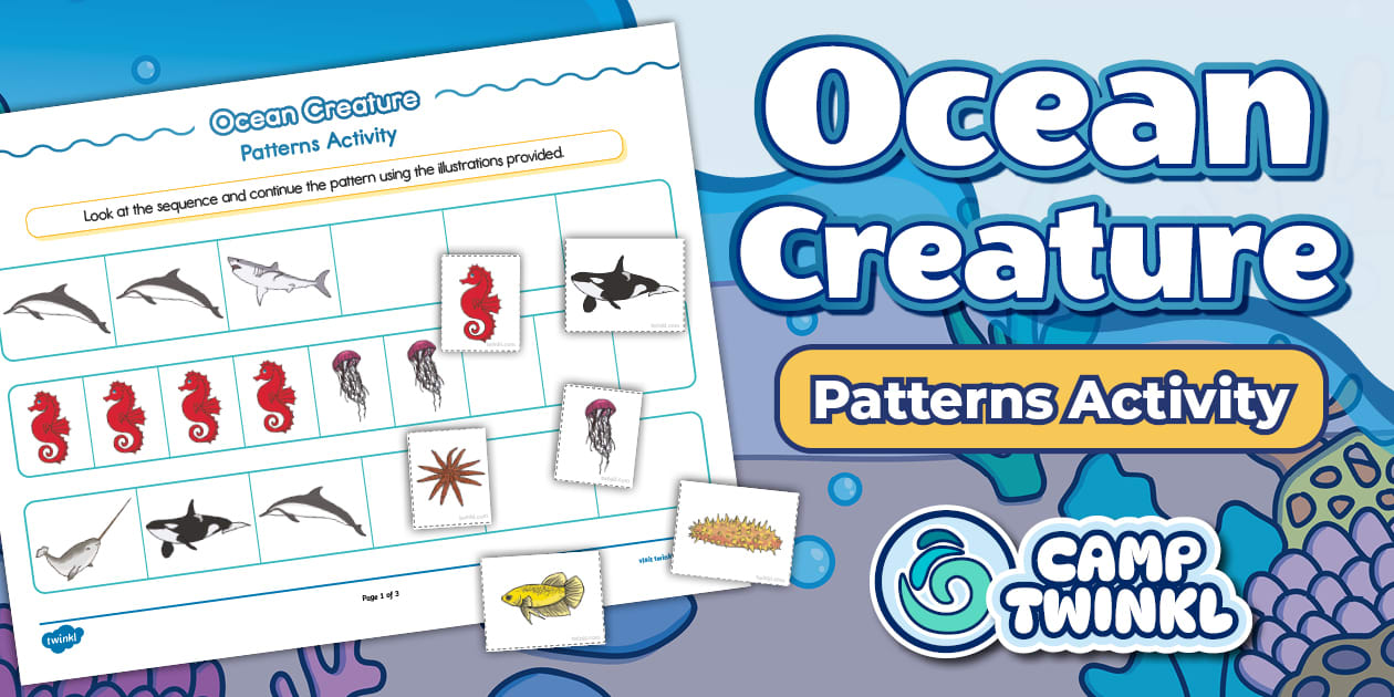 Ocean Creature Patterns Activity