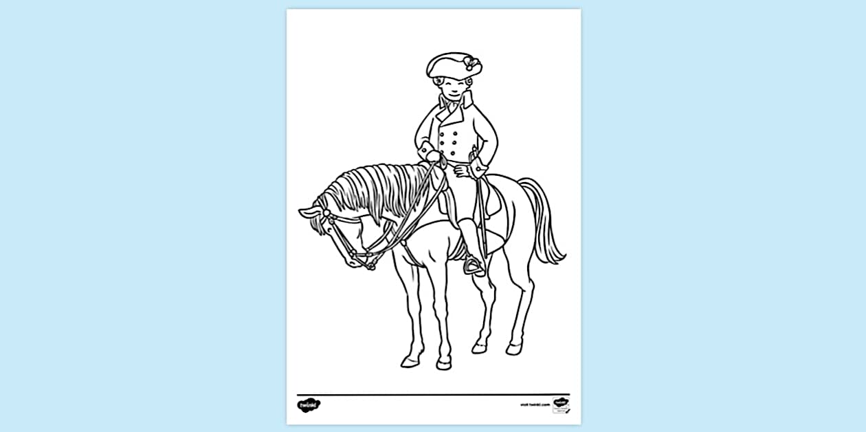 George Washington as Commander in Chief | Colouring Sheet