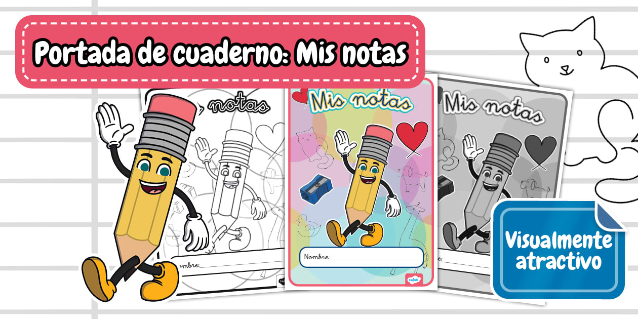 Portada de cuaderno: Mis notas