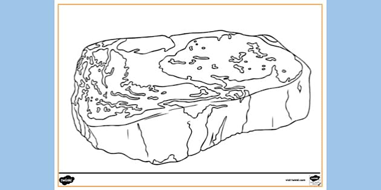 Colouring Page of Steak | Colouring Sheets (Teacher-Made)