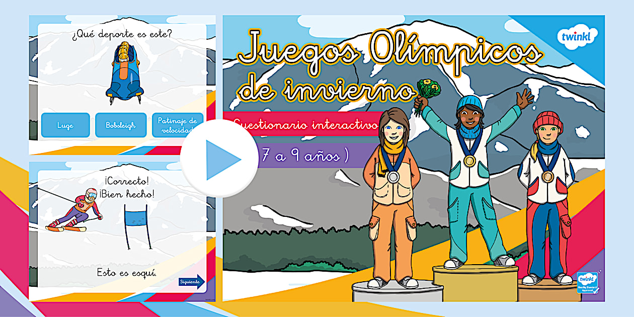 Cuestionario interactivo: Juegos Olímpicos de Invierno - 7 a 9 años