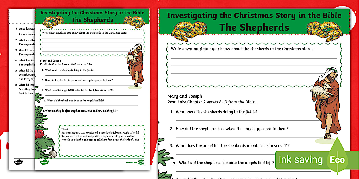 Investigating the Shepherds in the Christmas Story – CfE