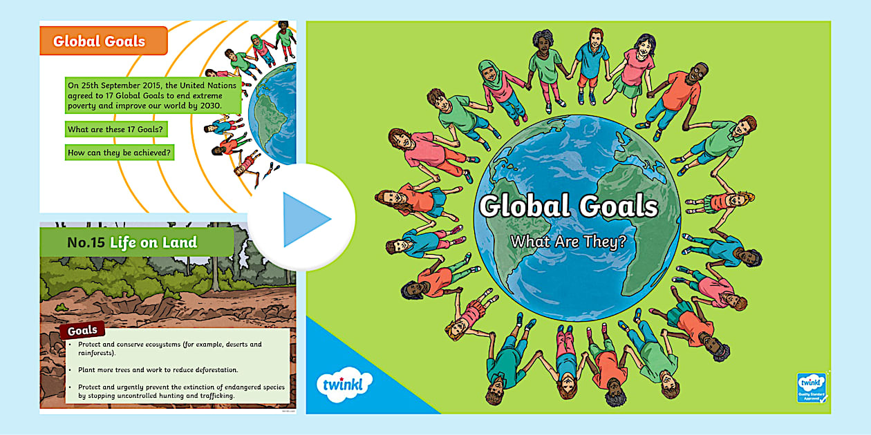 Global Goals PowerPoint - Colourful Teaching Resource