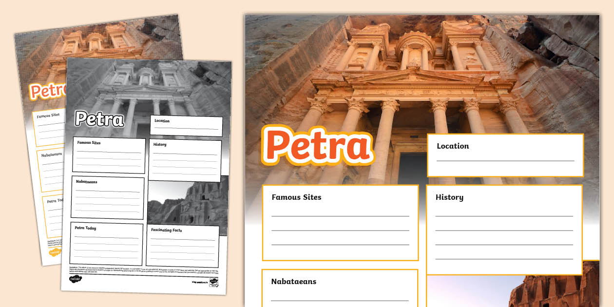 Petra Fact File Template (teacher made) - Twinkl