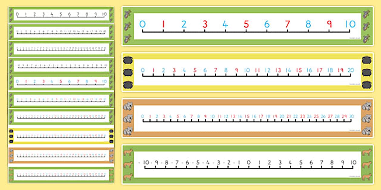 Editable Number Lines Pack Up to 30 to Supporting Teaching on Wombat Stew