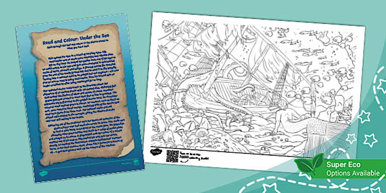 Under The Sea Read and Colour Activity | Parent Resource