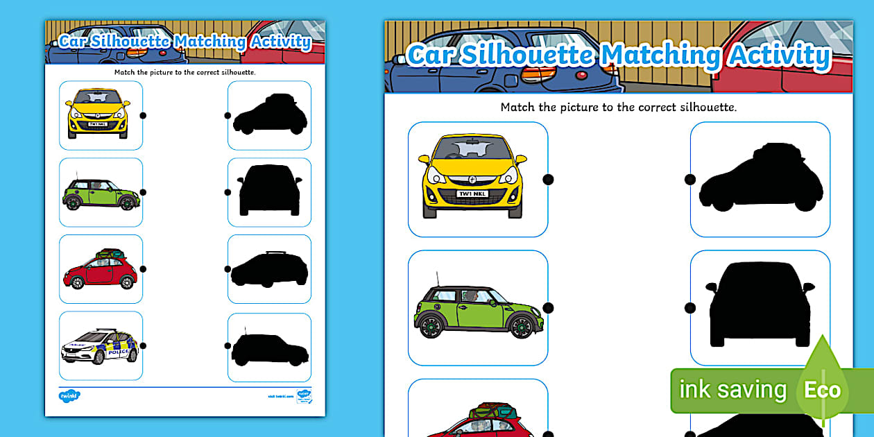 Car Silhouette Matching Activity (Teacher-Made) - Twinkl