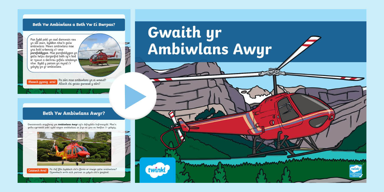 Pŵerbwynt Gwaith yr Ambiwlans Awyr