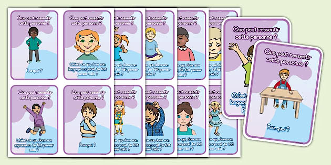 Cartes d'inférence sur les émotions (teacher made)