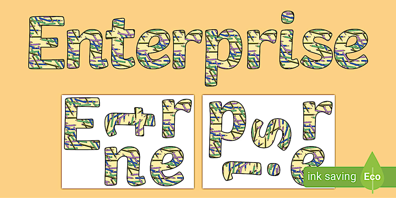 Enterprise Display Lettering (teacher made) - Twinkl