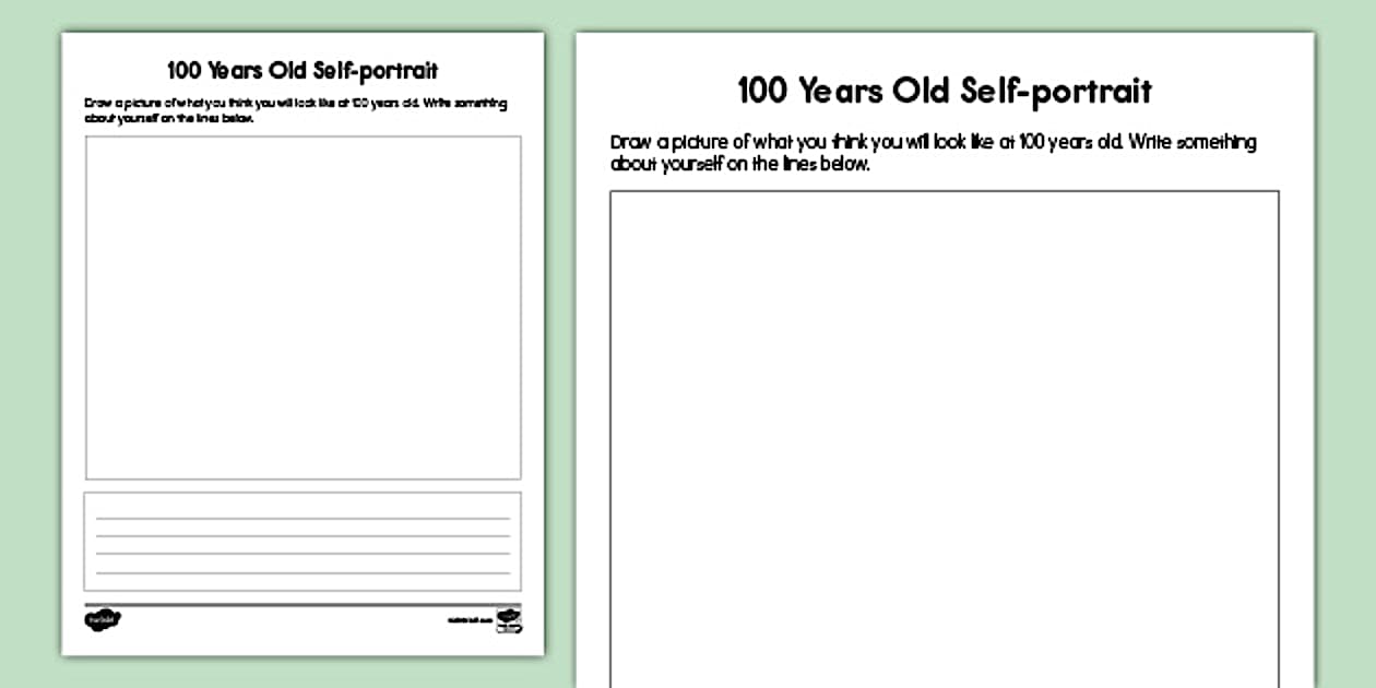 When I’m 100 Self-Portrait Worksheet | Resource | Twinkl USA