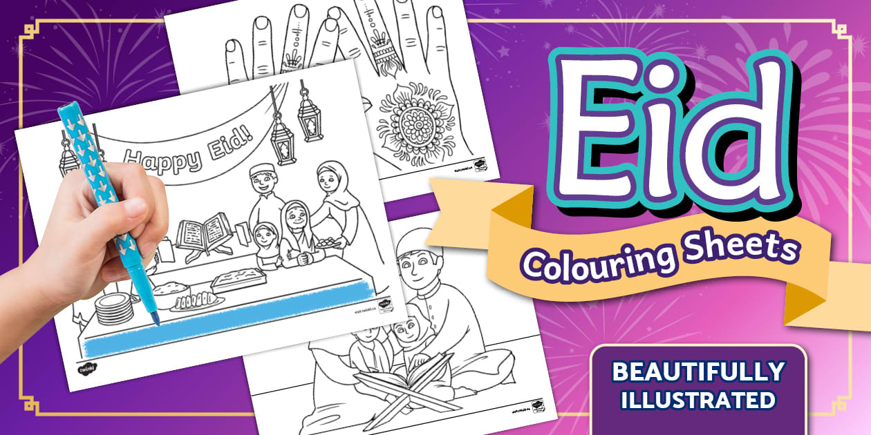 Eid Colouring Sheets for Primary Grades