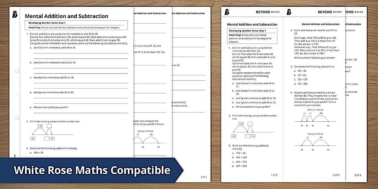 👉 Mental Addition and Subtraction (teacher made) - Twinkl