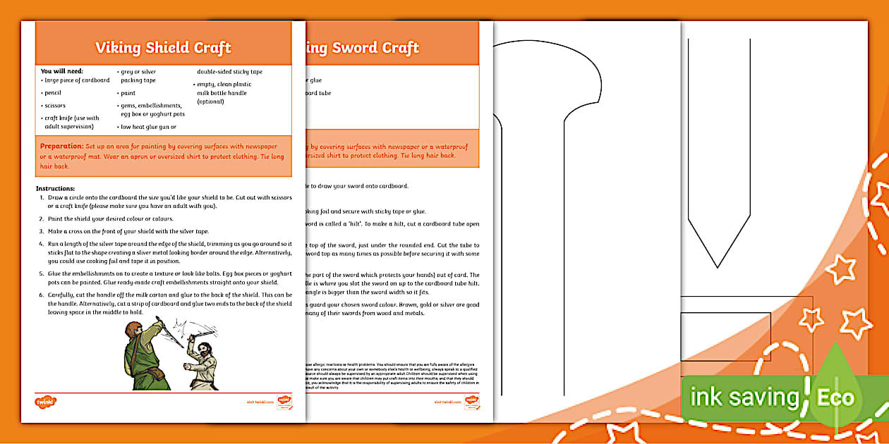 Viking Shield & Sword Craft for Kids