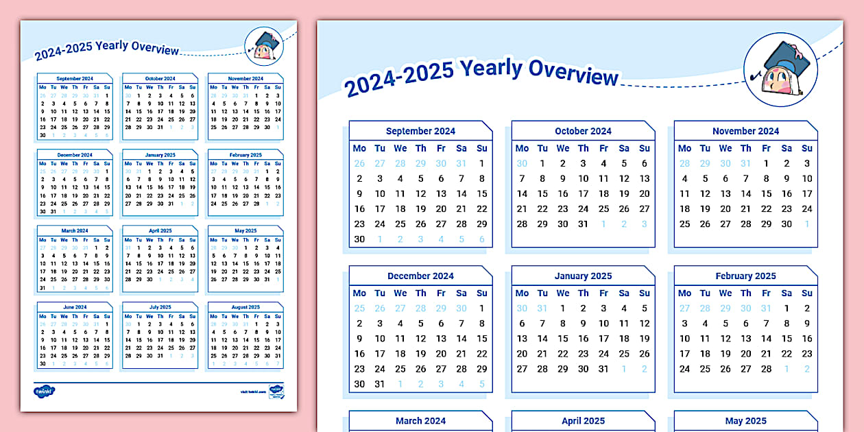 My Teaching File: 2025-2026 Yearly Overview - Twinkl