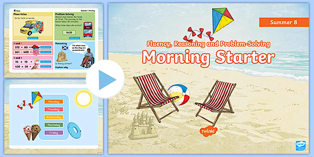 Year 3 Maths Summer Morning Starter PowerPoint 8 - Twinkl