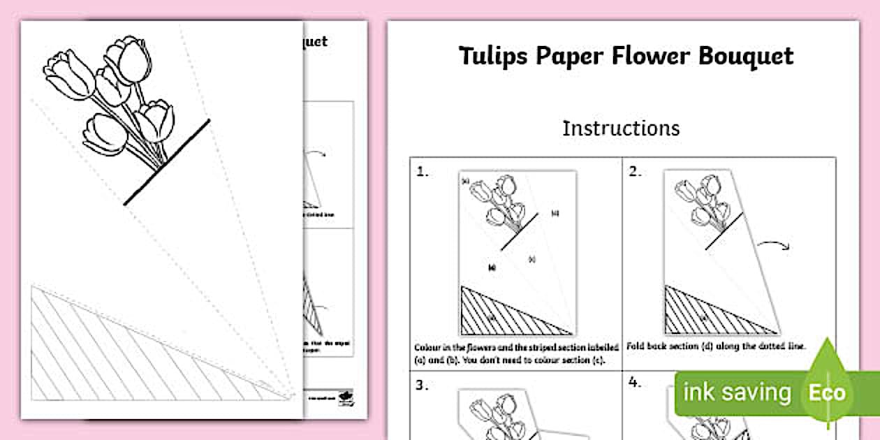 Paper Tulip Bouquet - Mother’s Day Crafts - Twinkl