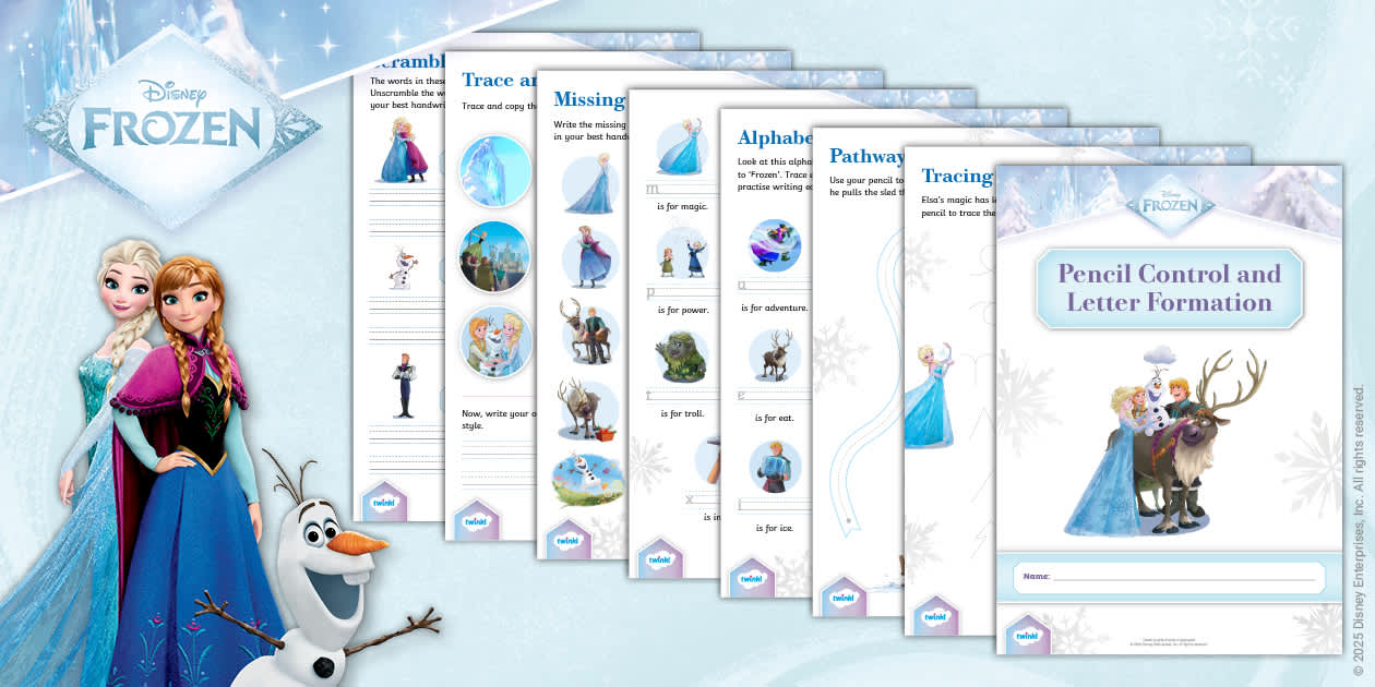 Frozen Handwriting Activity Booklet | Disney | Teacher-Made