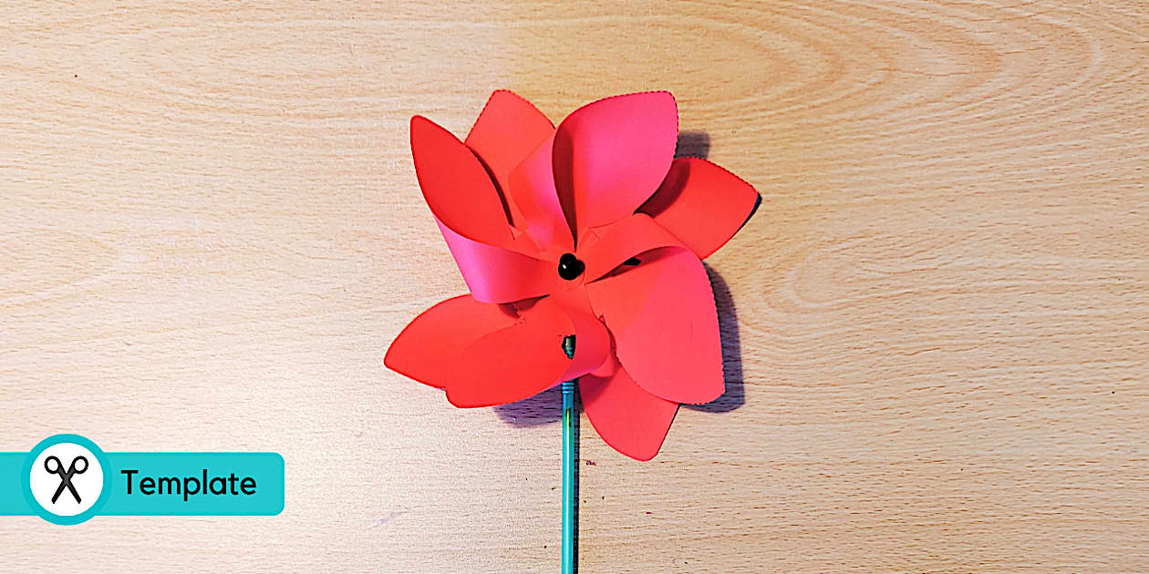 Poppy Pinwheel | Remembrance Day Crafts (teacher made)