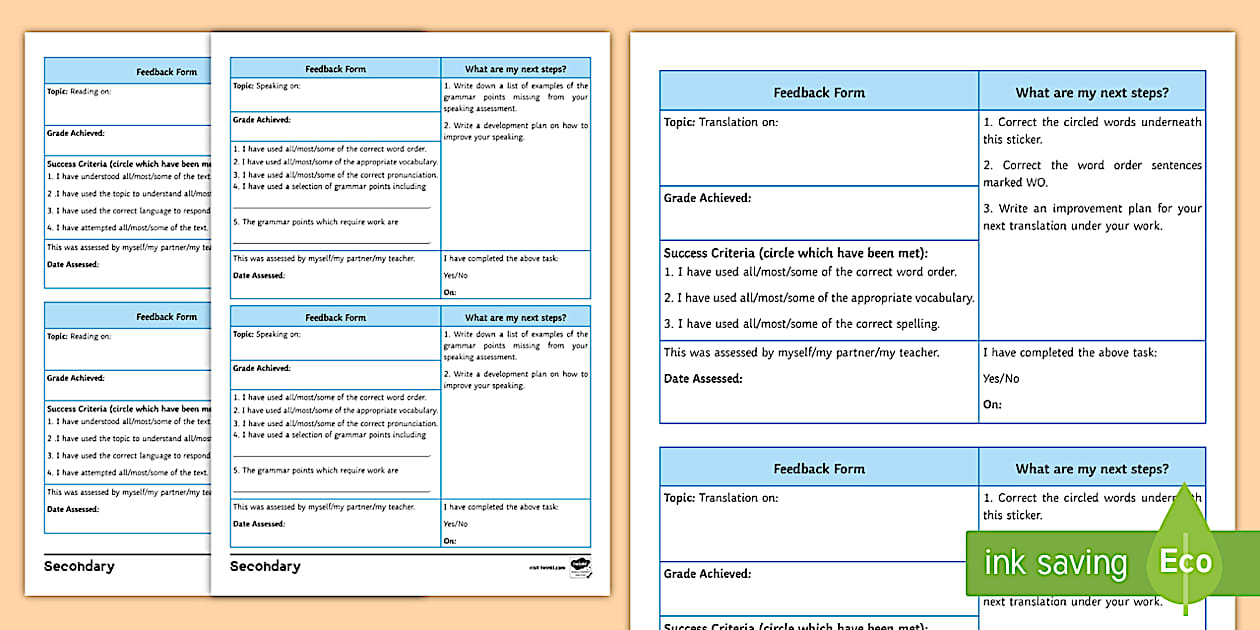 German Grammar Assessment Templates (teacher made) - Twinkl