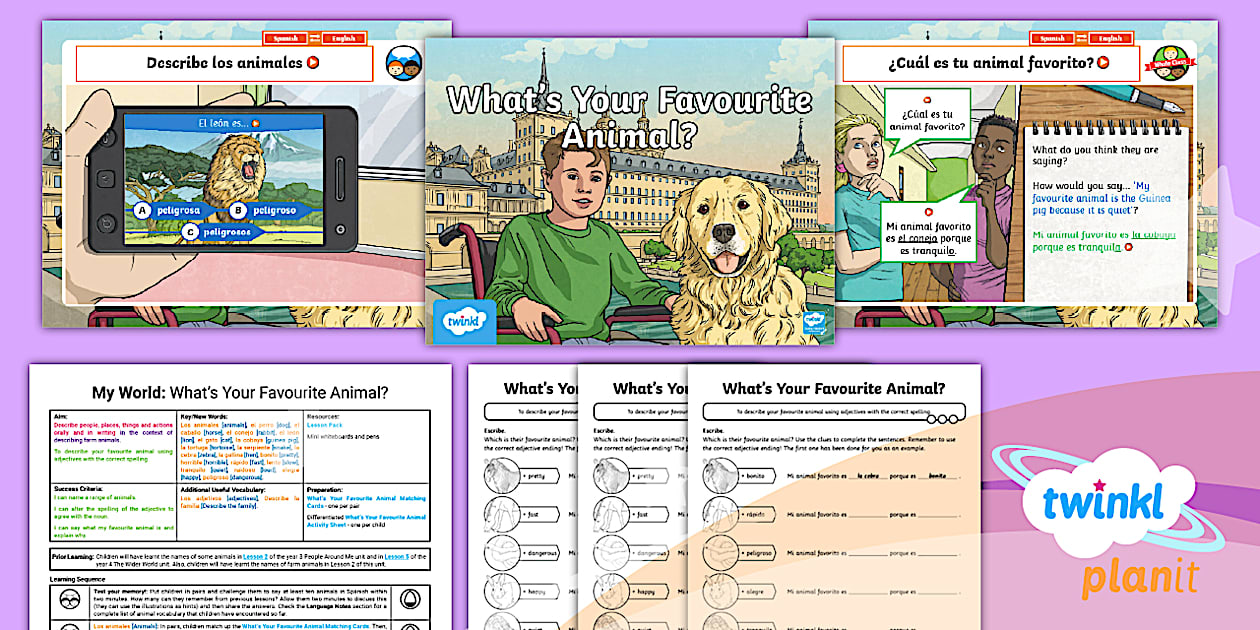 👉 PlanIt Year 5 Spanish Lesson: What’s Your Favourite Animal?