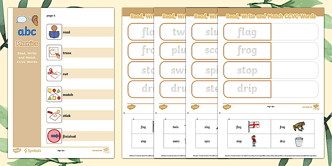 SEND Structured Steps Read, Write and Match CCVC Words