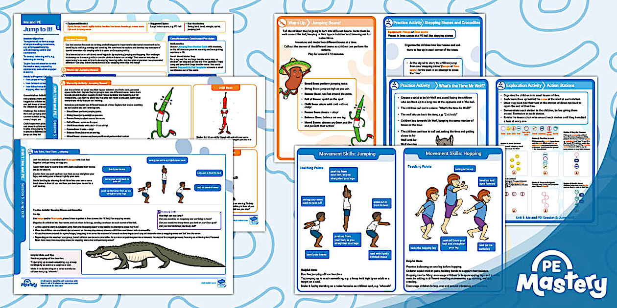 PE Mastery: Year 1 Unit 1 Lesson 5 Pack - Jump to It!