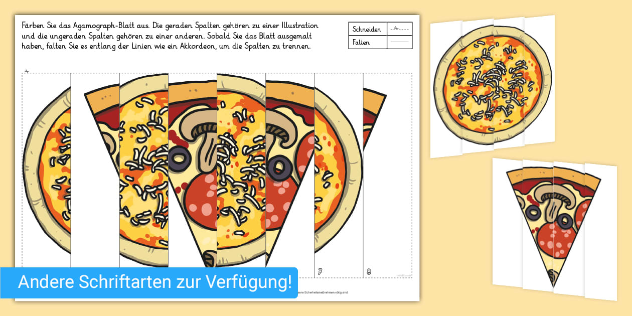 Pizza - Agamograph - Twinkl Agamograph Kunst - Twinkl