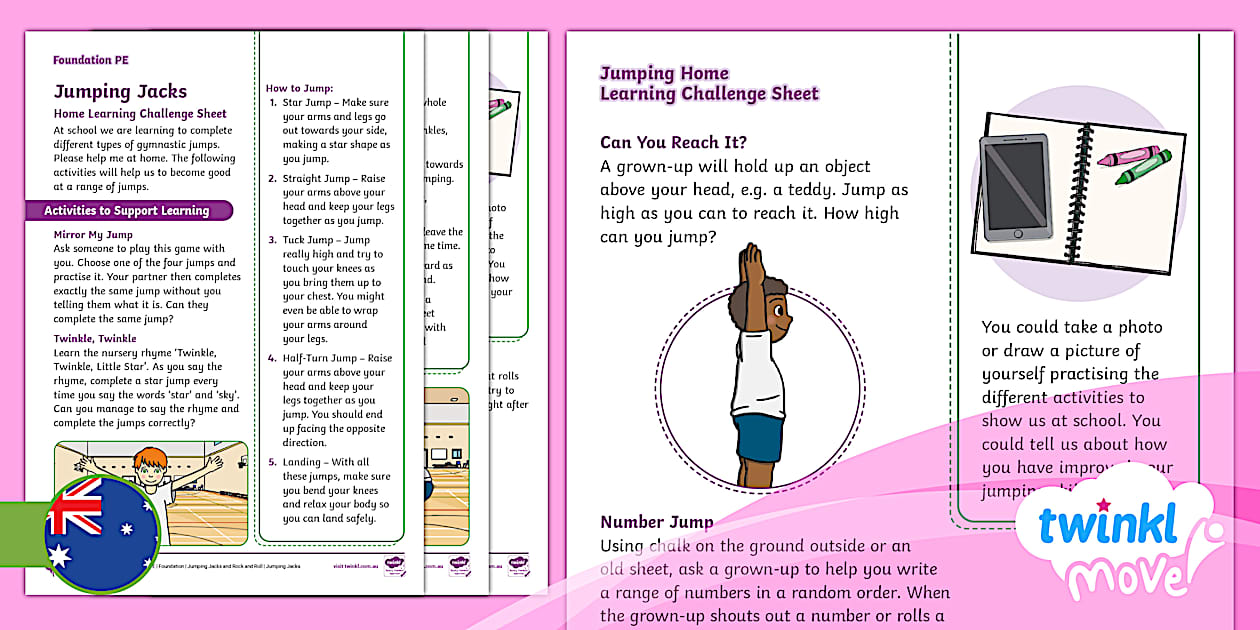 Foundation Gymnastics Jumping Jacks and Rock 'n' Roll Home Learning ...