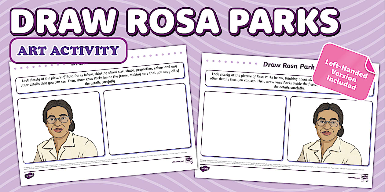 Draw Rosa Parks Art Activity - KS2