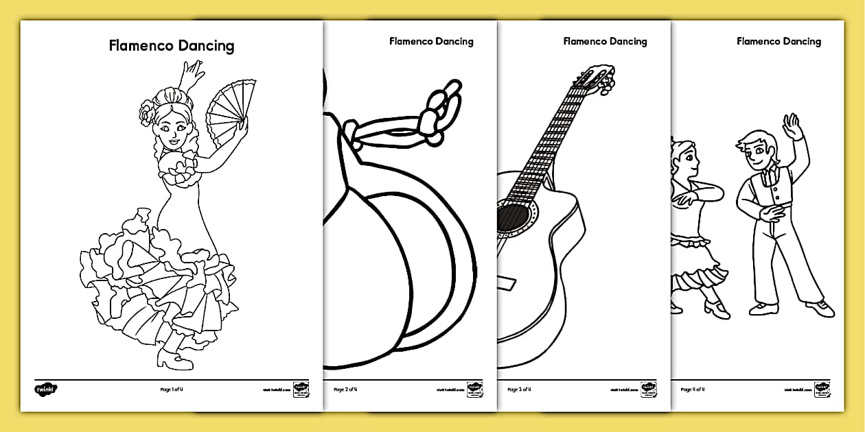 Flamenco Dancing Coloring Pages