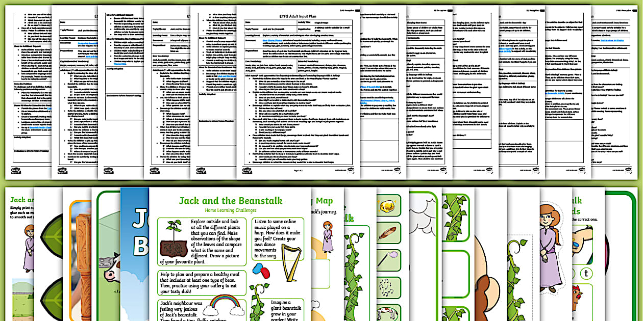 EYFS Reception Jack and the Beanstalk Lesson Planning Pack