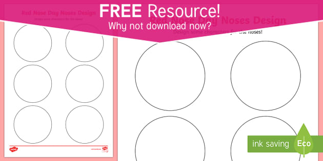 FREE! - Red Nose Day Noses Design Worksheet / Worksheet