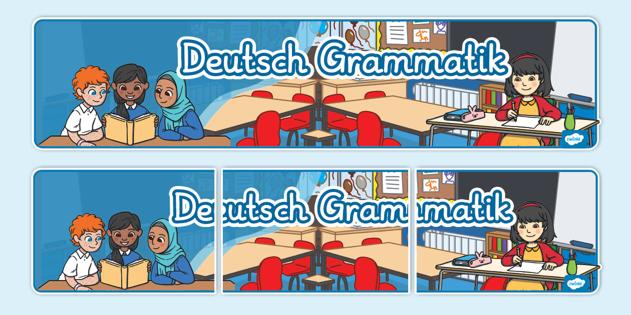 Deutsch Grammatik - Banner (Teacher-Made) - Twinkl