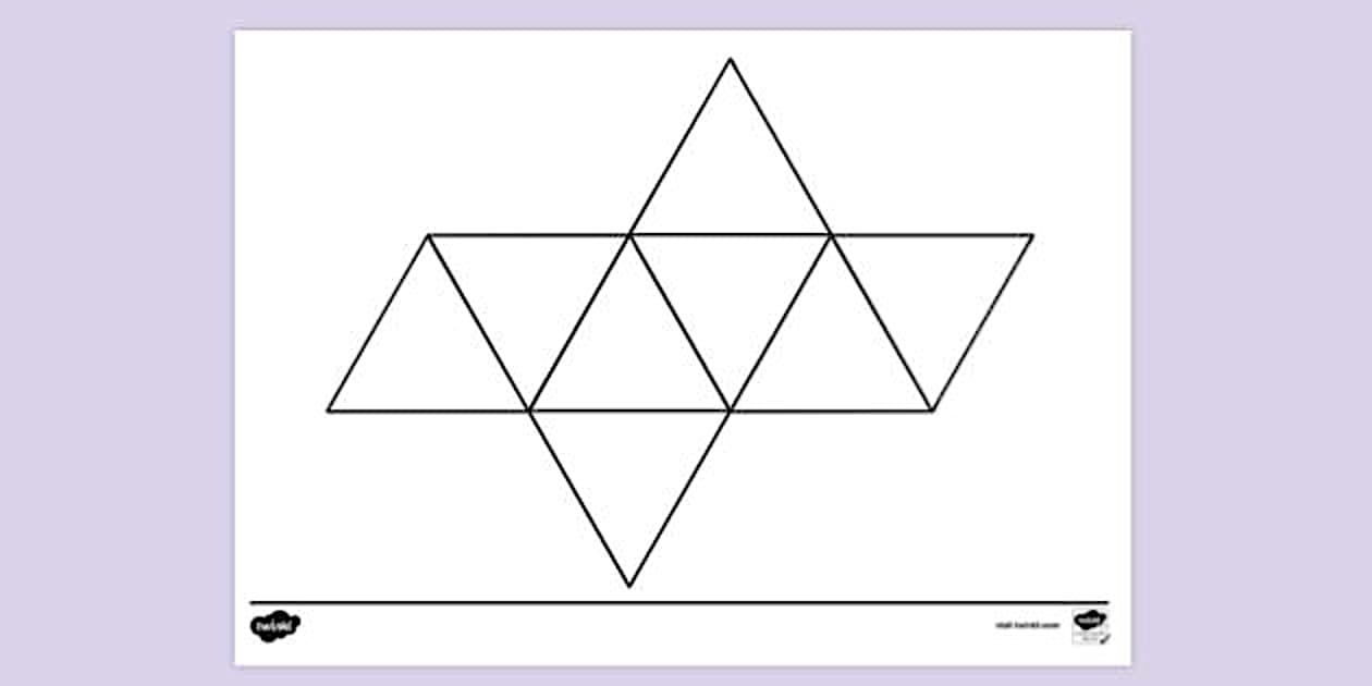 Octahedron Net Colouring | Colouring Sheets (Teacher-Made)