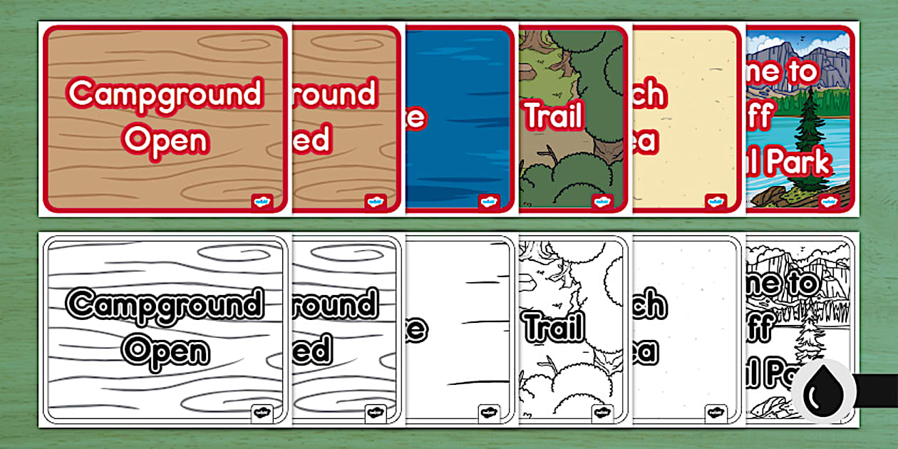 Camping in Canada: Camping Role Play Signs (teacher made)
