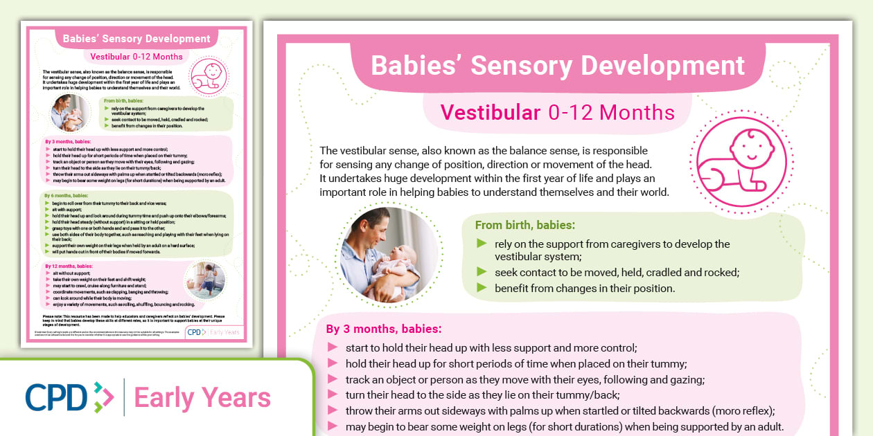 Babies' Sensory Development: Vestibular 0-12 Months (Poster)