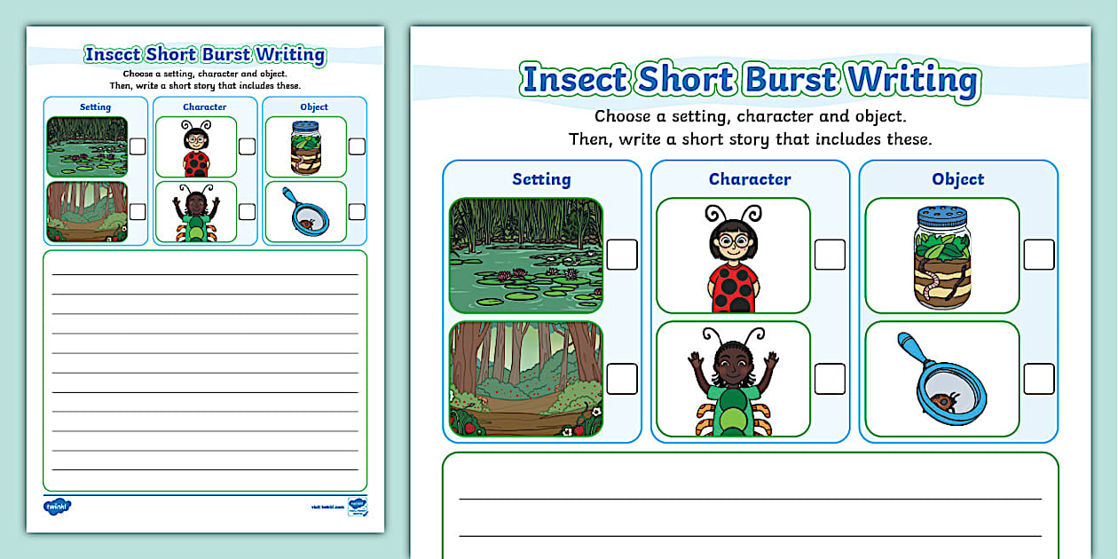 Insect Short Burst Writing (Teacher-Made) - Twinkl