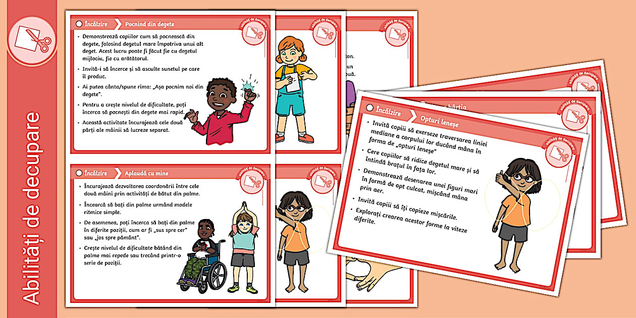 Abilități de decupare – Cartonașe pentru încălzire