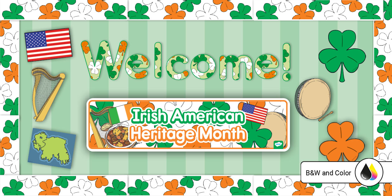 Irish American Heritage Month Bulletin Board Pack - Twinkl