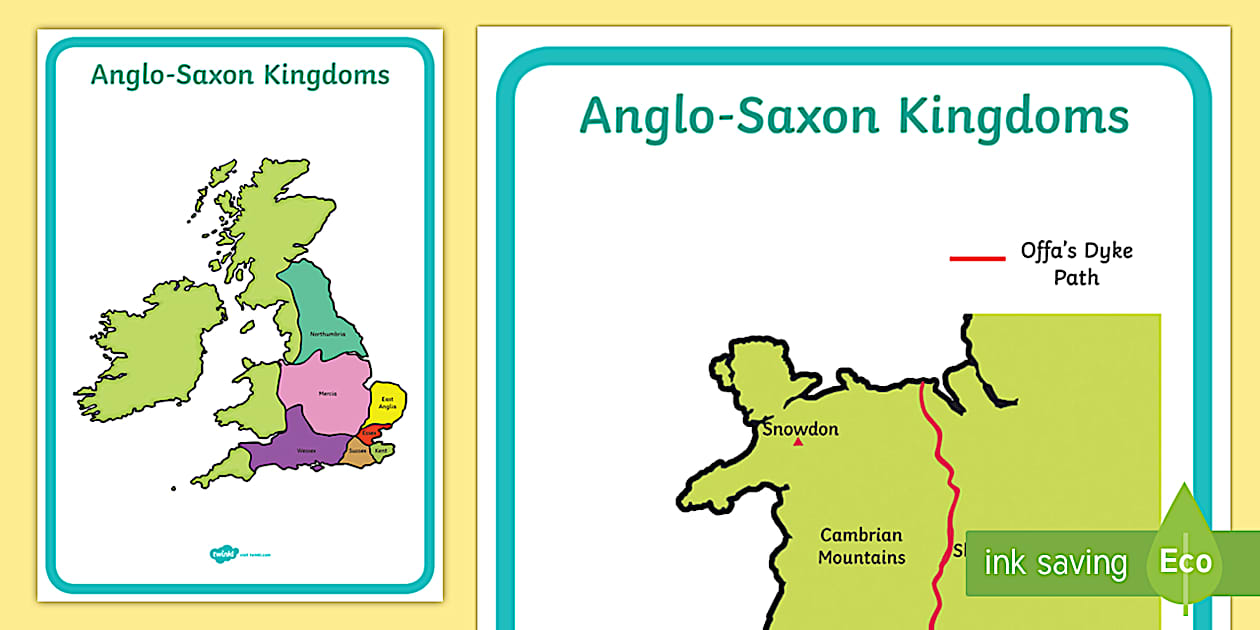 Anglo-Saxons Maps (teacher made) - Twinkl