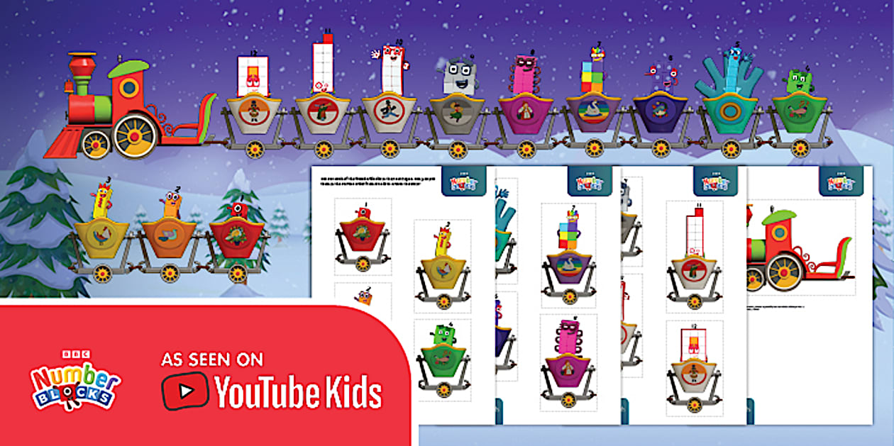 Numberblocks:Twelve Days of Christmas Number Sequencing Activity