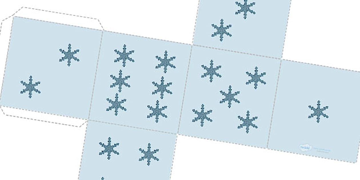 Snowflake Dice Net (teacher made) - Twinkl