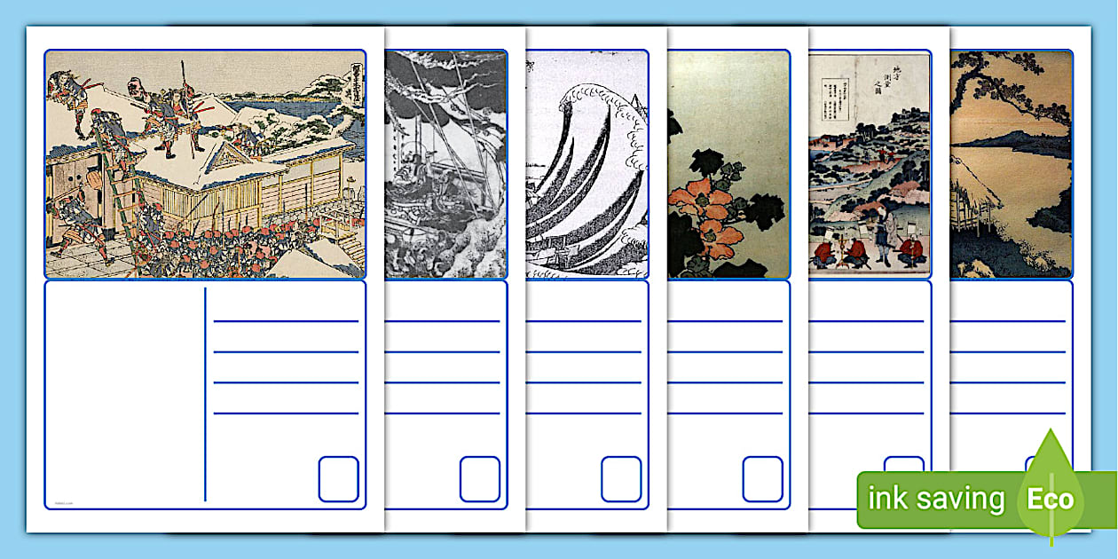 A Collection of Katsushika Hokusai Postcards | Twinkl | KS1