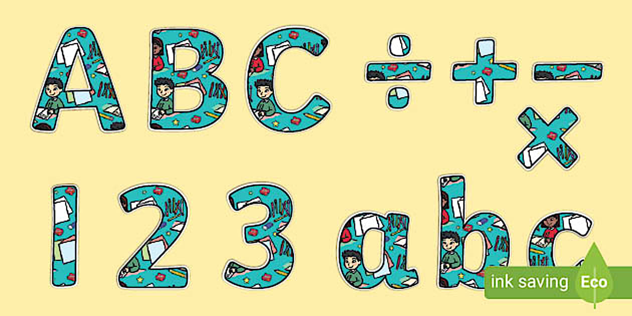 Editable Paper-Saving 'Writing and Drawing Area' Lettering Pack