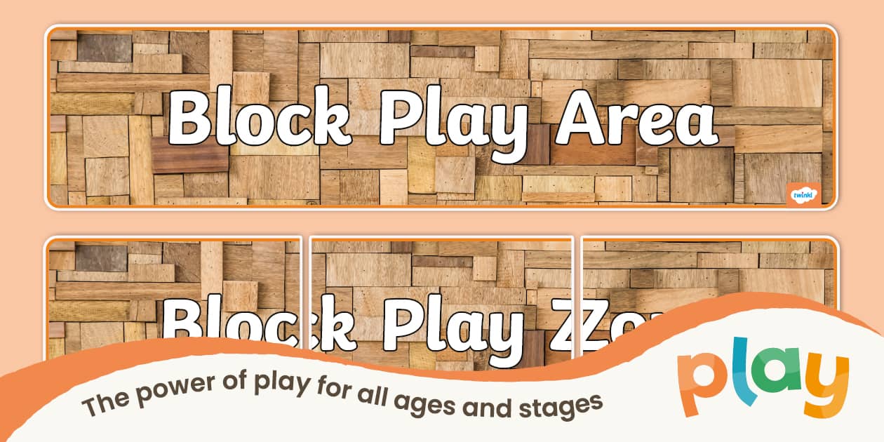 Block Play for All Ages Photo Display Banner