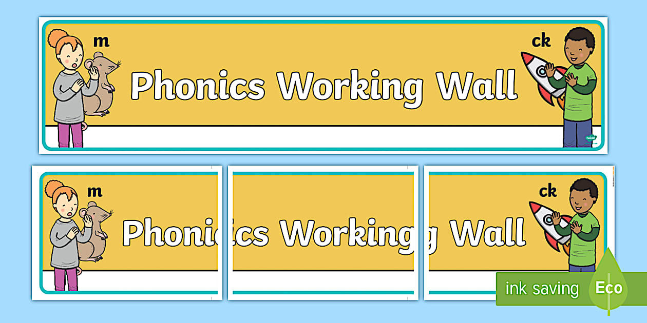 Cursive Phonics Working Wall Display Banner (teacher made)